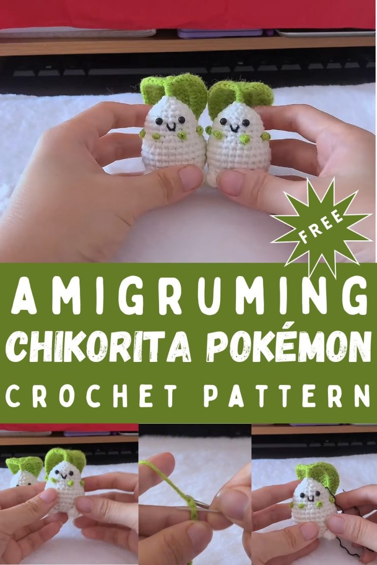 How to Crochet Chikorita Pokémon Amigurumi for Kids