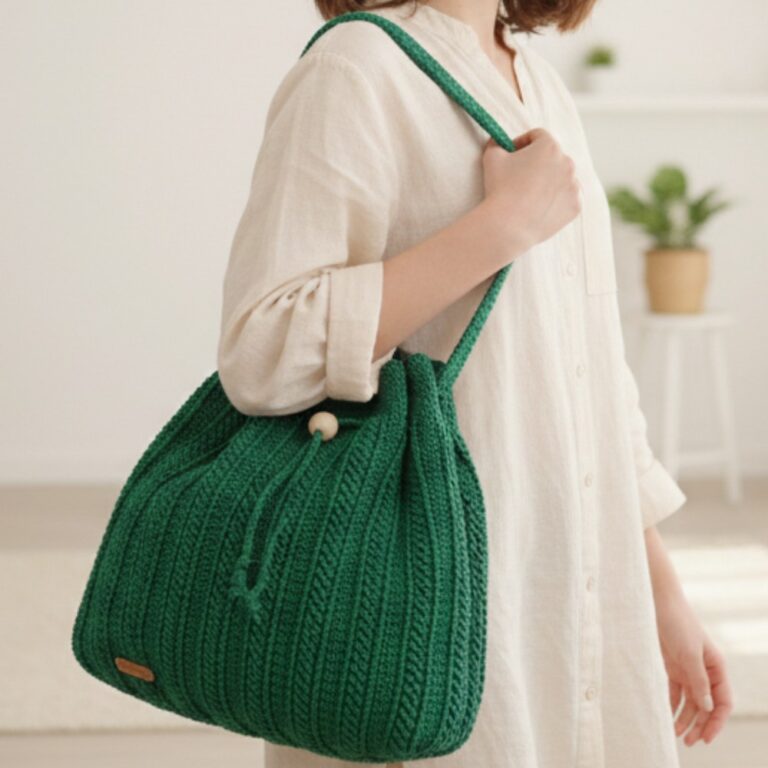 Crochet Tiny Drawstring Bags With Video Tutorial