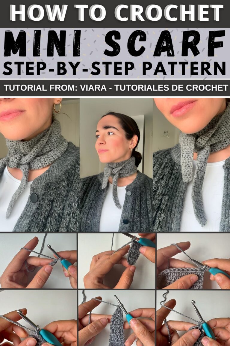 Crochet Mini Scarf Tutorial For Staying Warm In Style