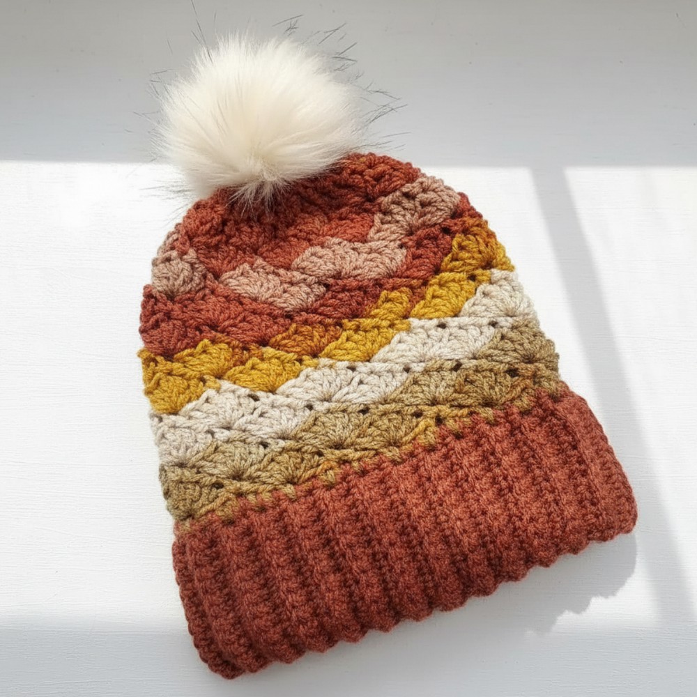 Elegant Crochet Shell Stitch Beanie Pattern to Keep You Warm
