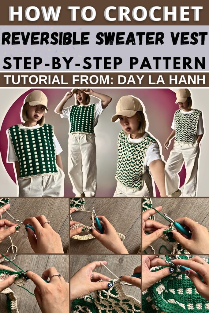FREE Crochet Reversible Sweater Vest Pattern for All-Season Wear