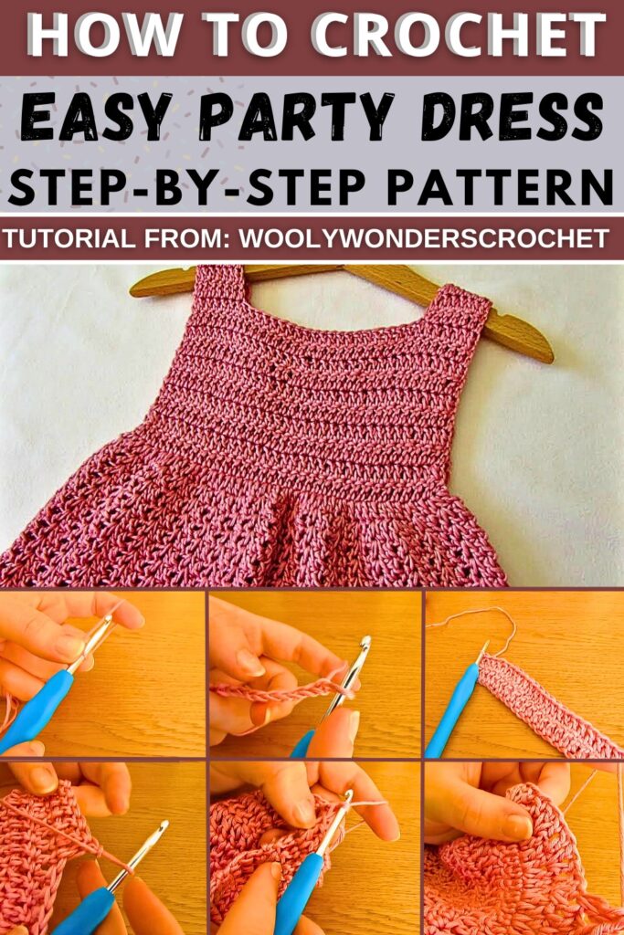 How To Crochet Easy Party Dress - Any Size Pattern Free