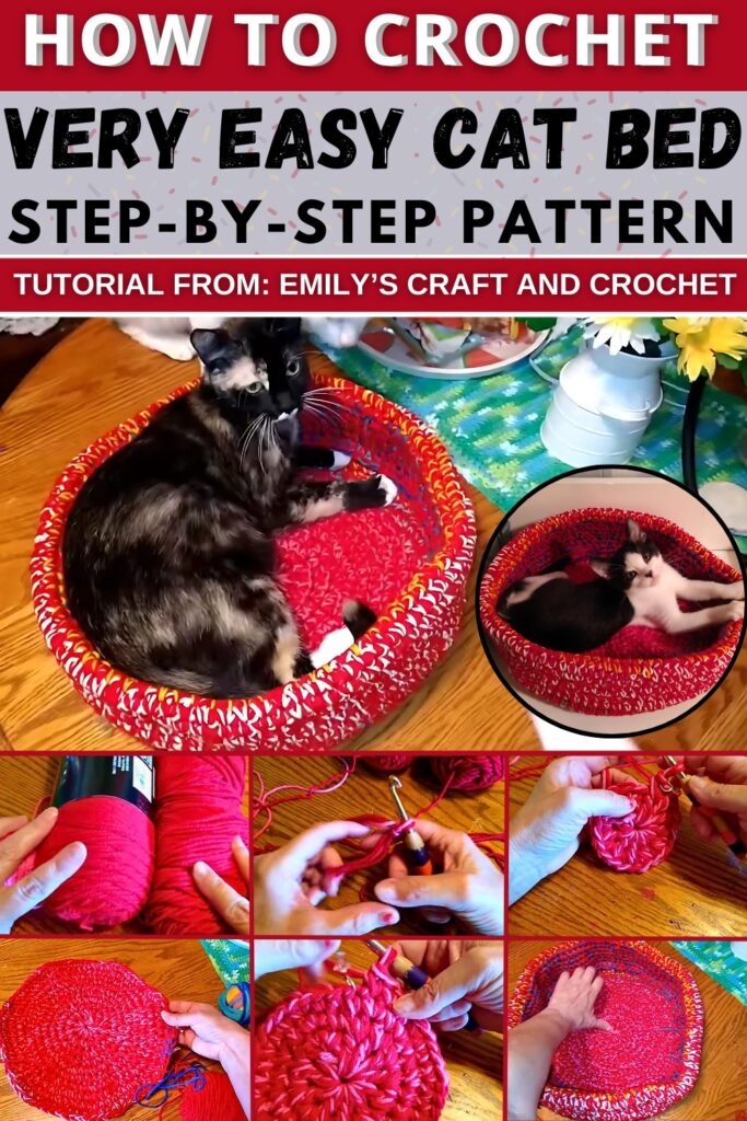 Adorable and Free Crochet Cat Bed Pattern
