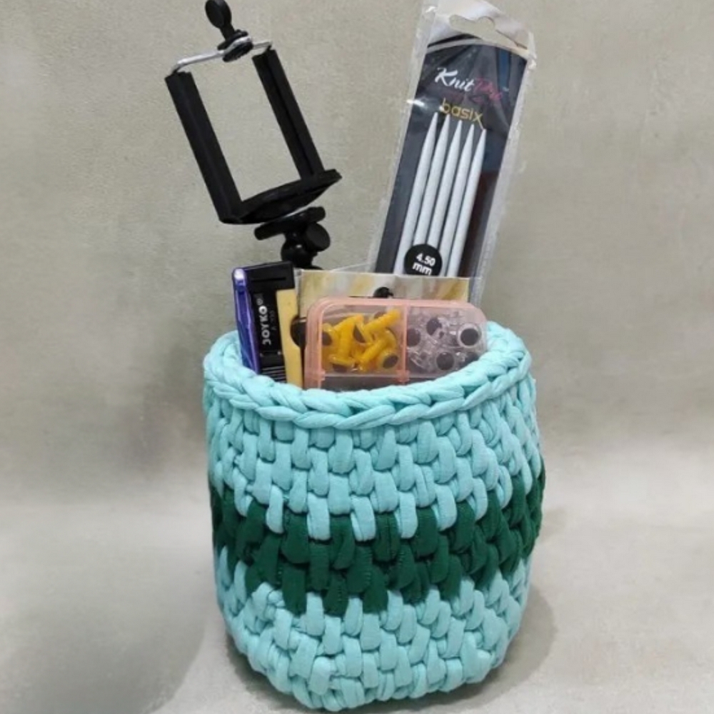 Cozy Crochet T-Yarn Basket Pattern to Store Home Essentials