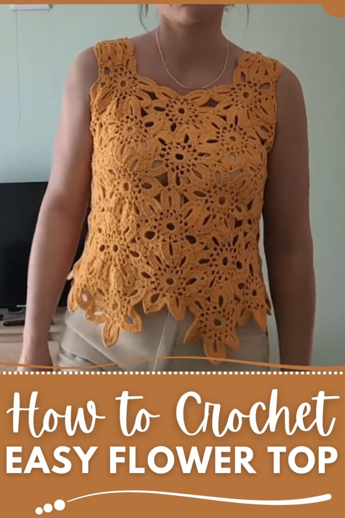 Pretty Crochet Flower Top Pattern to Add Summer Vibes