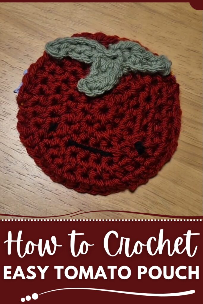 Fun Crochet Tomato Pouch for Colorful Accessories