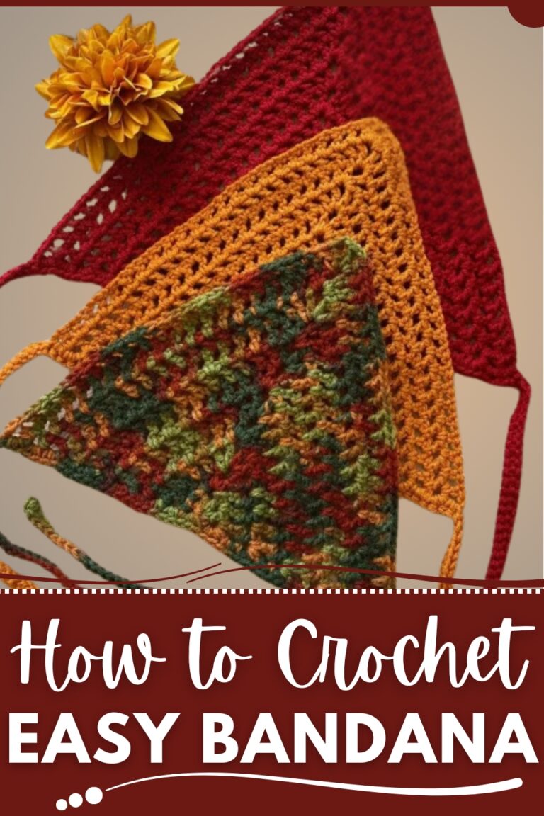 Pretty Crochet Bandana Pattern for Cute Hairstyles