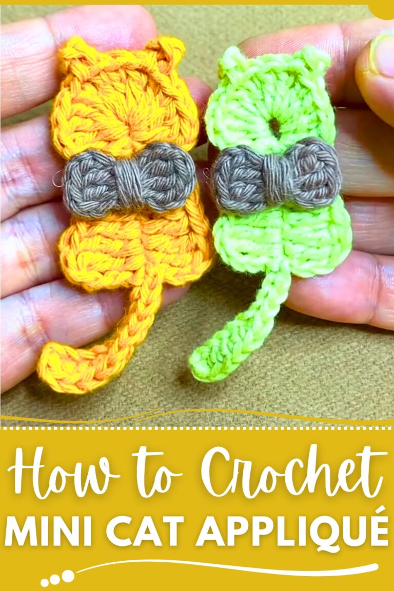 Simple Crochet Cat Appliqué Pattern for Fun Accessories