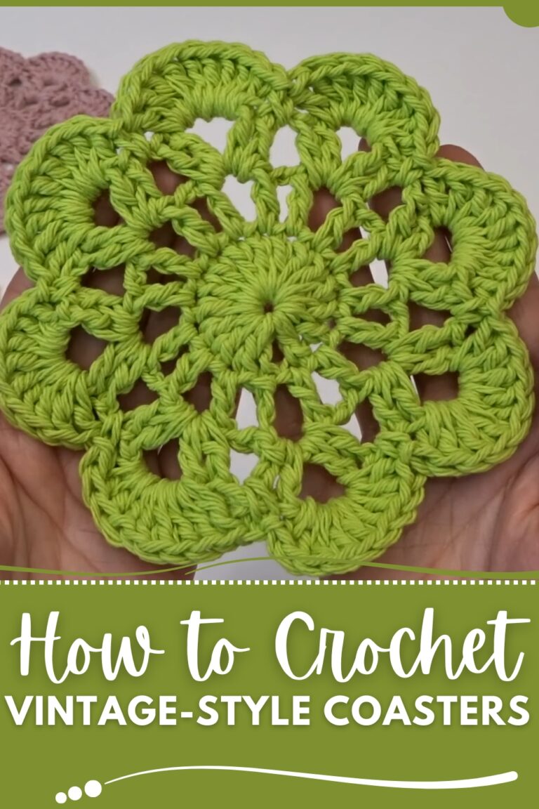 Cozy Crochet Vintage-Style Coaster That Pops on Tables