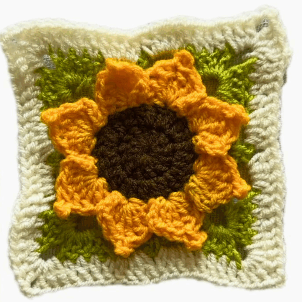 Cozy Crochet Sunflower Squares Pattern That Adds Sunshine