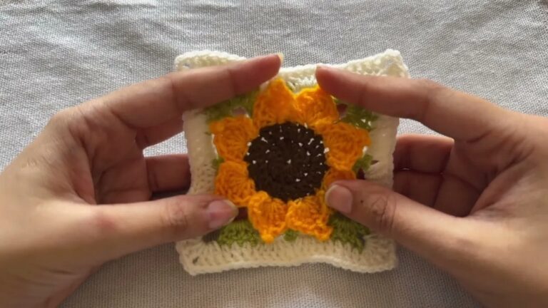 Cozy Crochet Sunflower Squares Pattern That Adds Sunshine