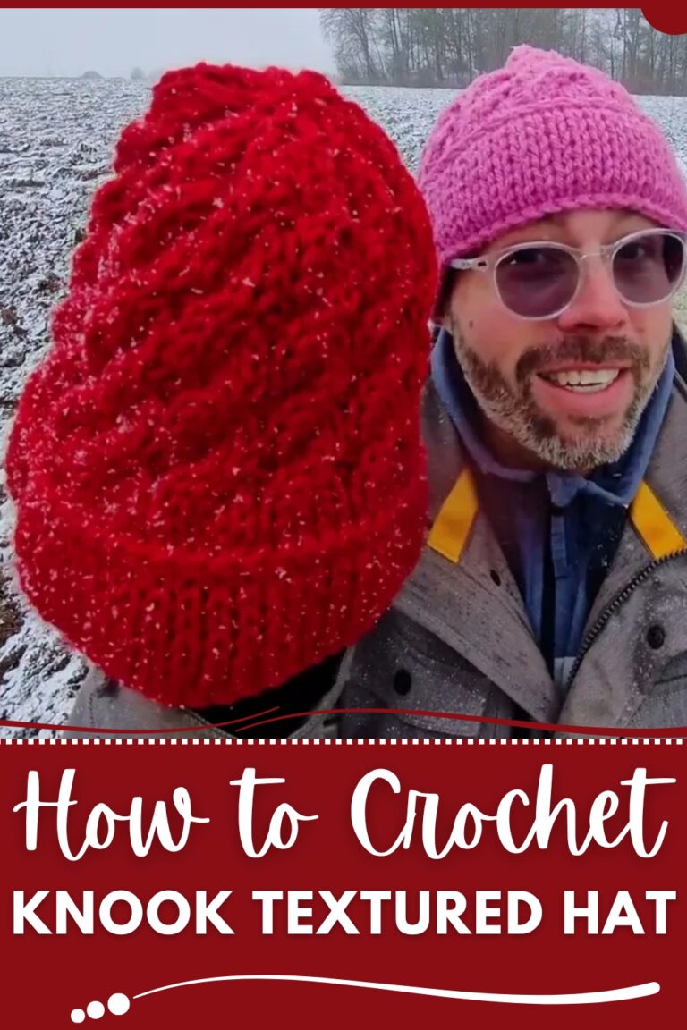 Stylish Crochet Knook Textured Hat for Bold Looks