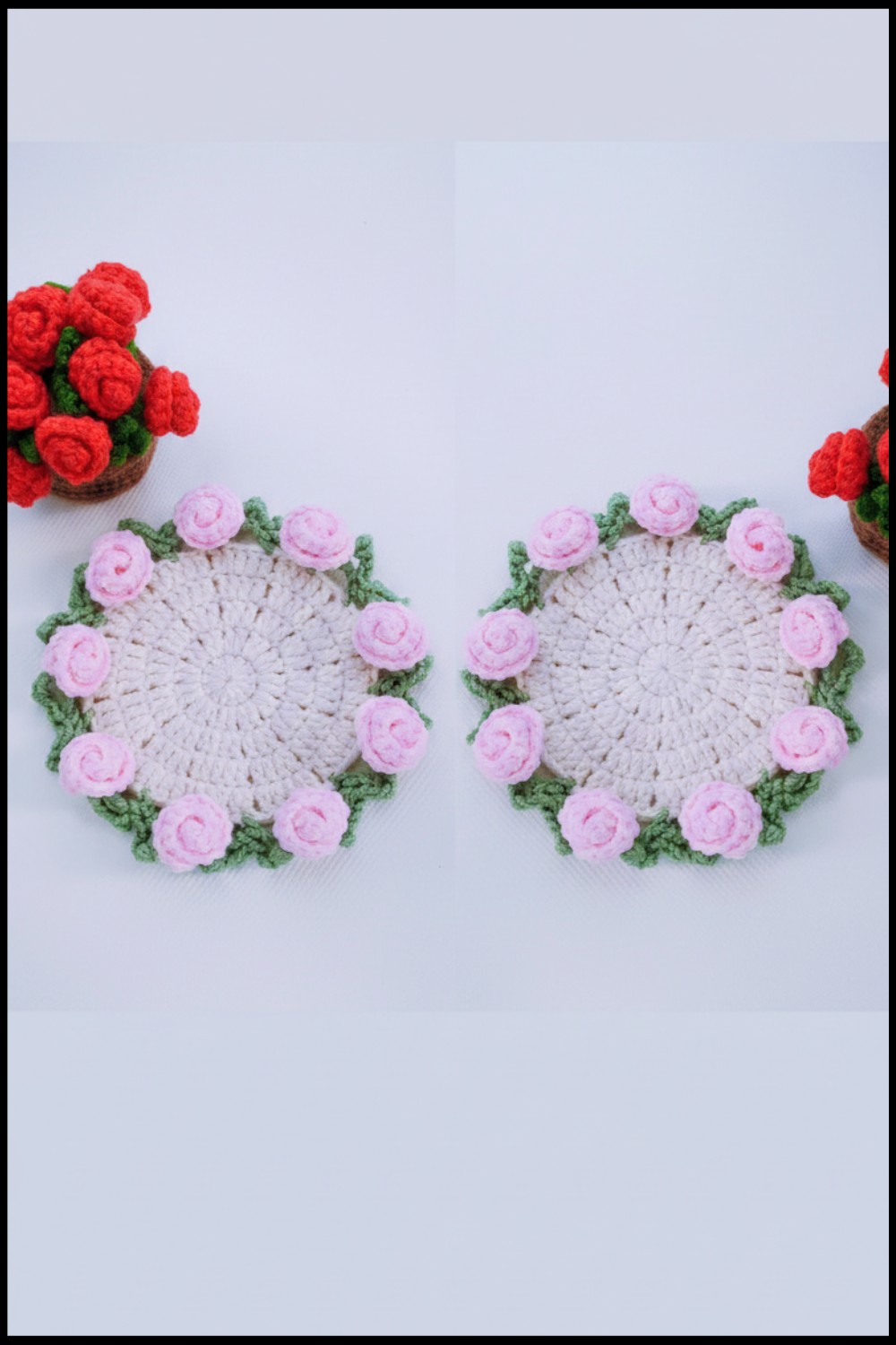 Free Crochet Rose Coaster Pattern for Elegant Table Décor