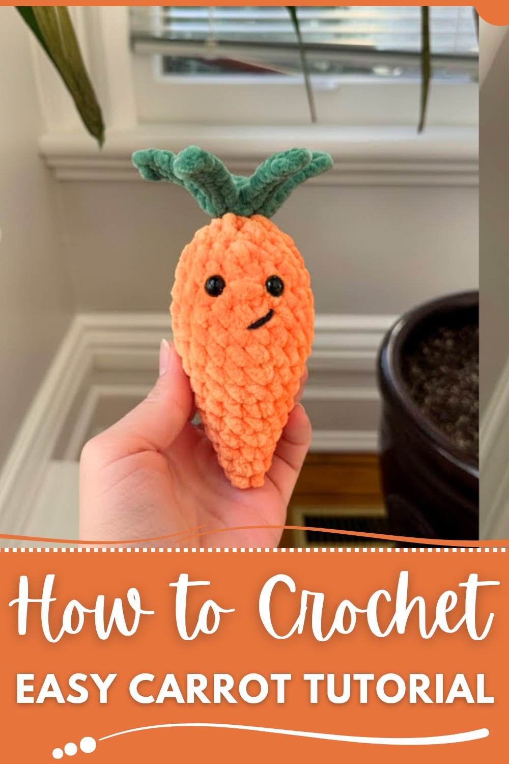 Free Crochet Carrot Pattern for Easter Baskets