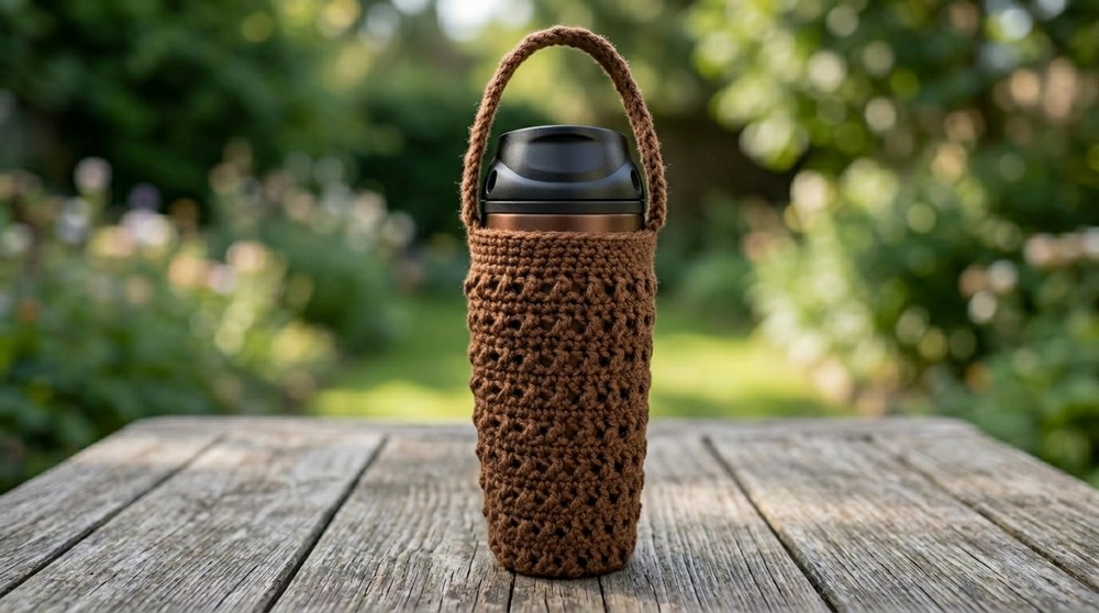 Easy Crochet Water Bottle Holder for Everyday – Free Pattern